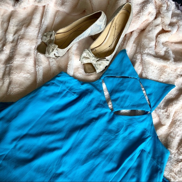 Dresses | Edgy Blue Dress | Poshmark